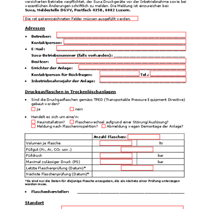 Druckgeräteverwendungs-Verordnung (DGVV) | Suva
