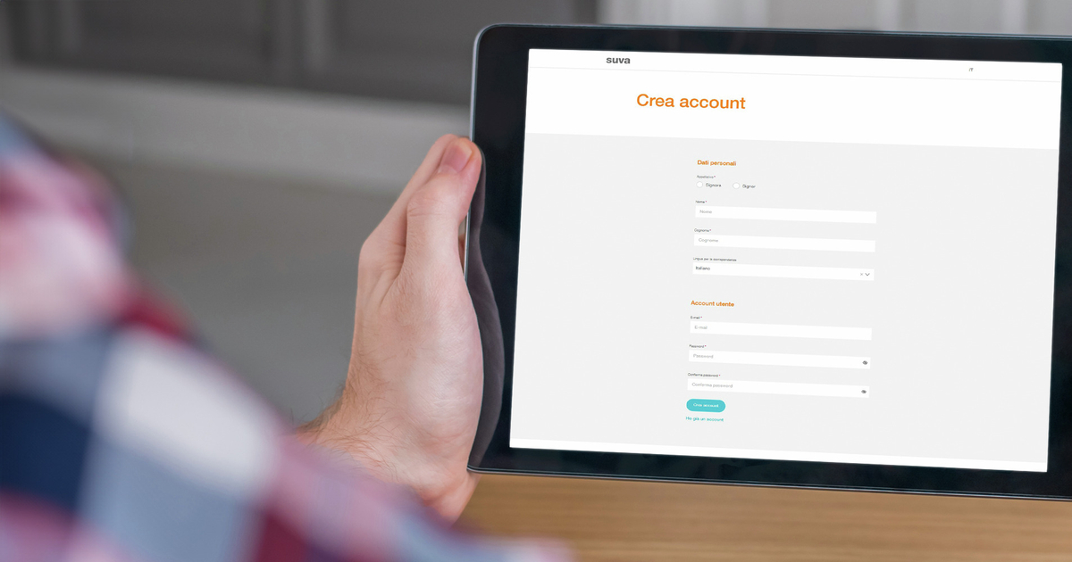 Portale clienti: nuova registrazione e primi passi | Suva